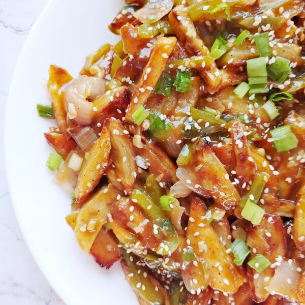 Honey Baked Chilli Potatoes - Relish The Greens