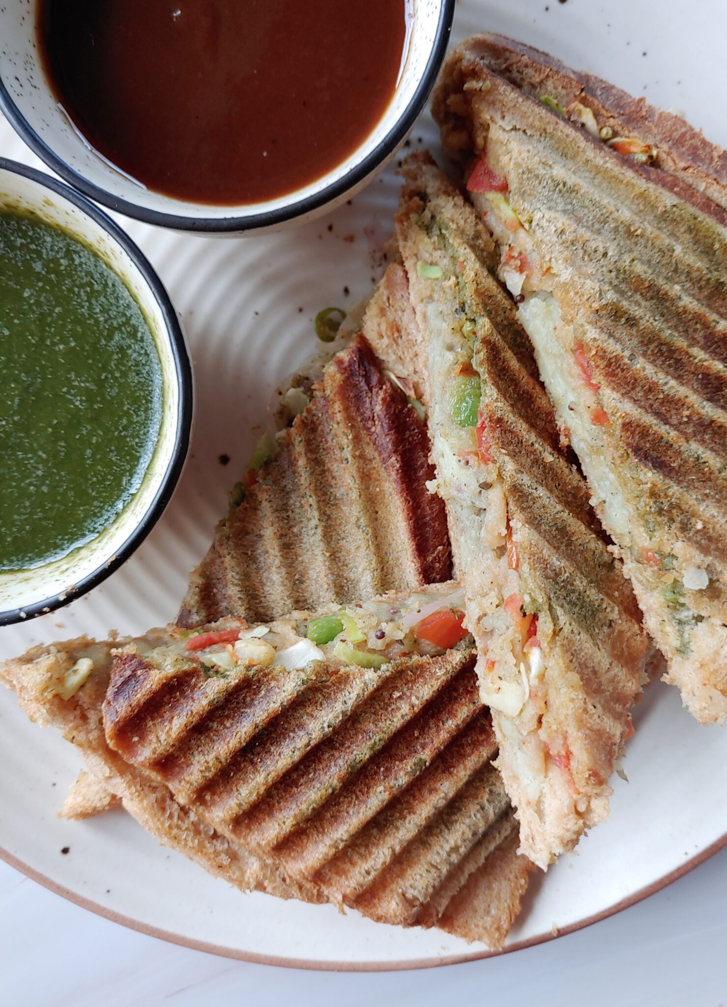 Potato Masala Veg Grilled Sandwich - Relish The Greens